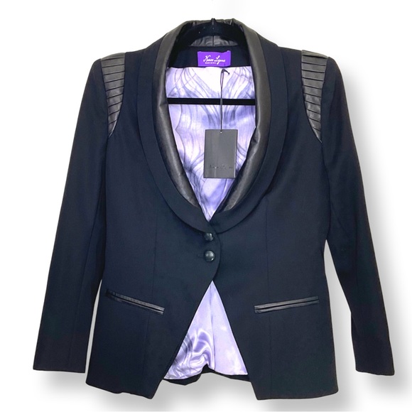 Nonoo Lyons | Jackets & Coats | Nonoo Lyons Rare Designer Black Fitted ...